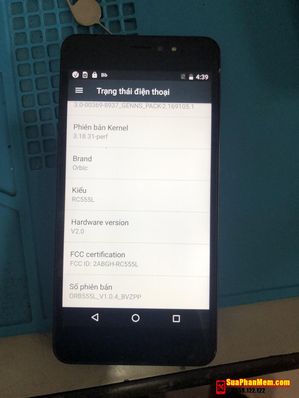 Orbic RC555L Khoá Mạng Mở Unlock Network Thành Công - Suaphanmem.com