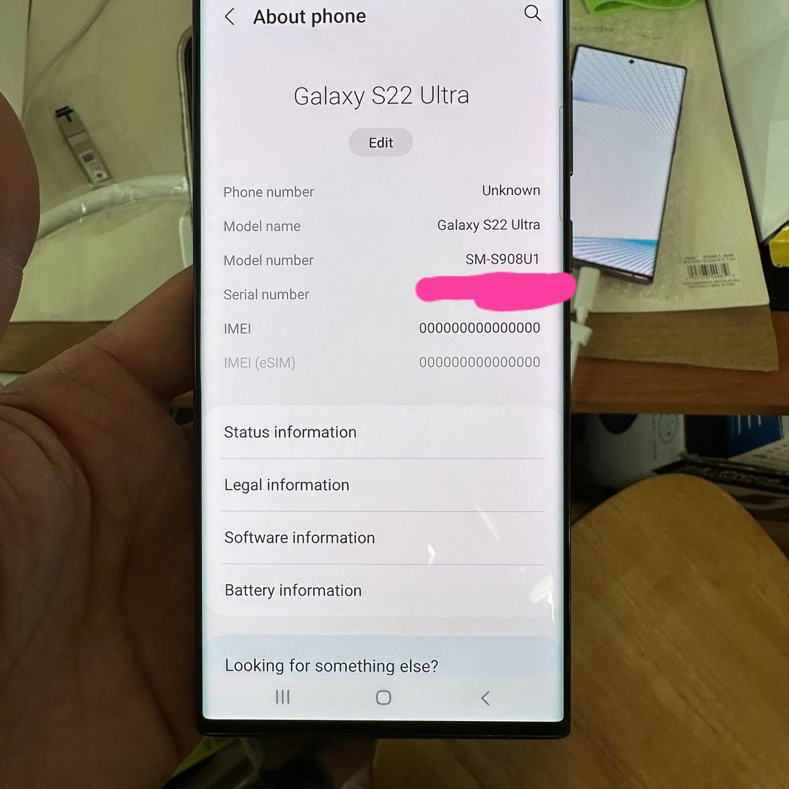 Samsung S22 Ultra S908U1 Repair Imei Fix Demo - Suaphanmem.com